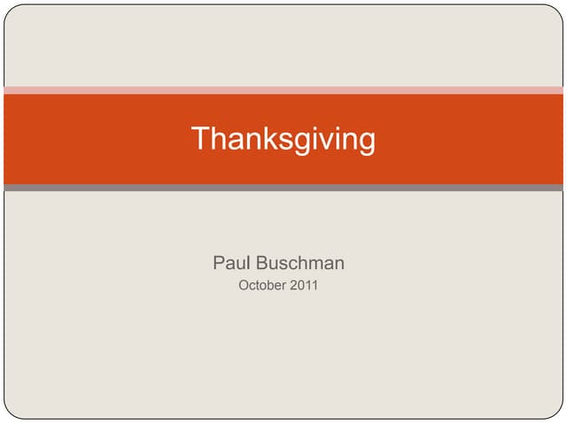 Thanksgiving presentation | PDF
