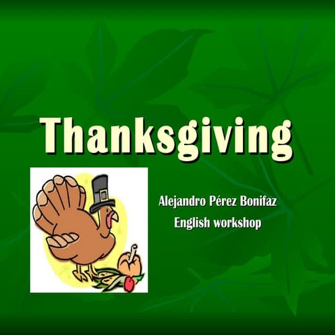Thanksgiving | PPT | National & Civic Holidays | Holidays