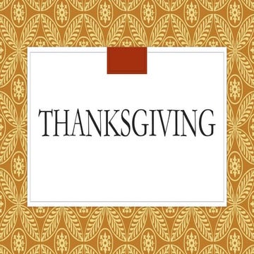 Thanksgiving | PPTX