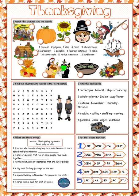 Happy thanksgiving-flashcards 1006 | PDF