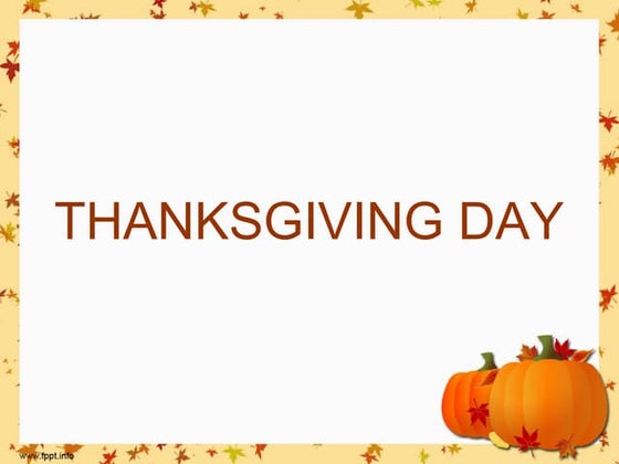 Thanksgiving presentation | PPT