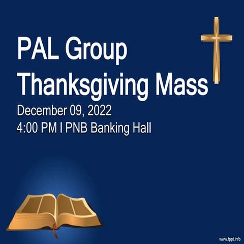 Thanksgiving Mass cover for mass recitation | PPTX