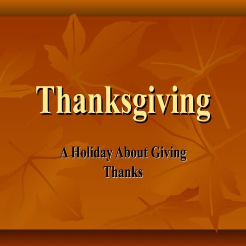 Thanksgiving presentation | PDF