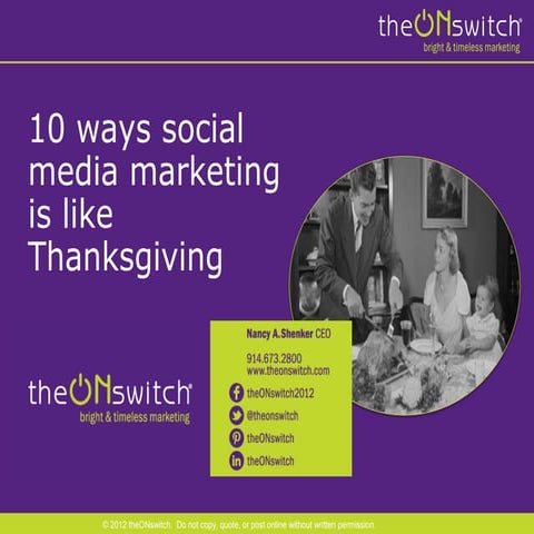 Why is Social Media Marketing Like Thanksgiving? | PPT | Free Download