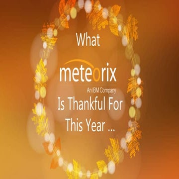 What the Meteorix Team Is Thankful For This Year | PPT
