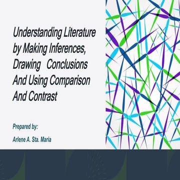 Understanding Literature by Making Inferences, Drawing Conclusions And ...
