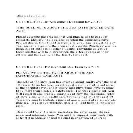 Thank you Phyllis.Unit 4 HLTH330 DB Assignment Due Saturday 2.4..docx