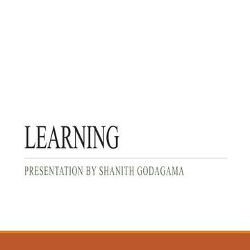 Learning | PPT