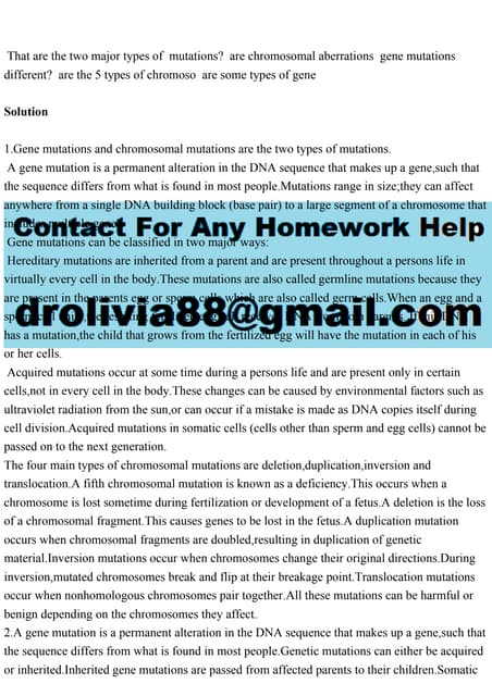 Types of mutation | PPT