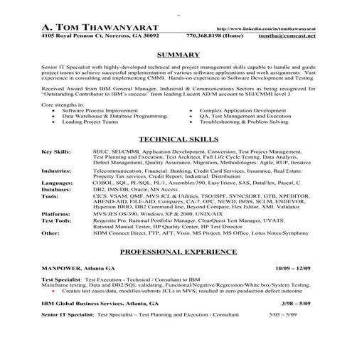 Thawanyarat Tom Resume V3 | PDF