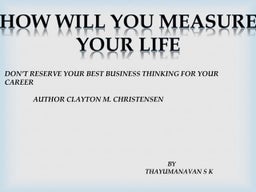 Money Quotes: How Will You Measure Your Life (assembled by Symbolist) | PPT