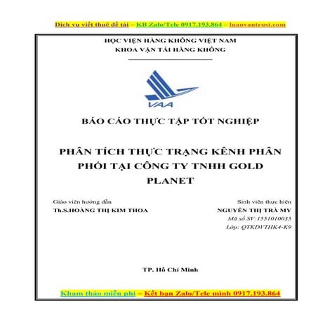Thực trạng kênh phân phối tại Công ty TNHH Gold Planet.docx
