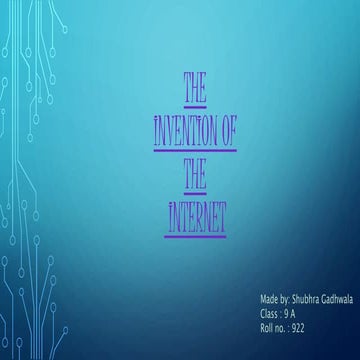 The invention of internet | PPTX