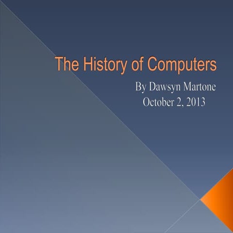 The history of computers | PPT