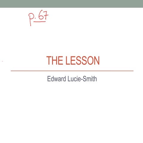 The lesson | PPT