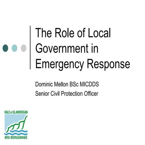 The role of local government in emergency response 090107 | PPT