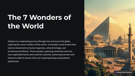 7 wonders of the world | PPSX