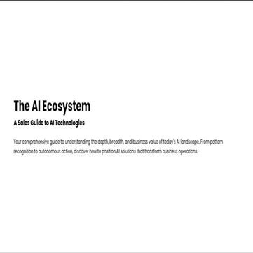 The Traditional and Generative AI-Ecosystem | PDF