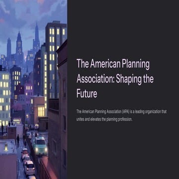 The American Planning Association Shaping the Future | PDF