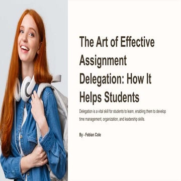 The-Art-of-Effective-Assignment-Delegation-How-It-Helps-Students | PPTX | Educational Assessment ...