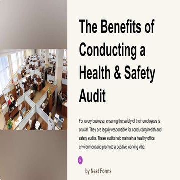 The Benefits of Conducting a Health & Safety Audit | PPTX