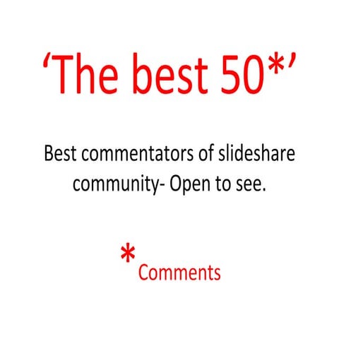 The Best 50 | PPT