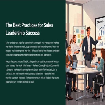 The Best Practices for Sales Leadership Success | PDF