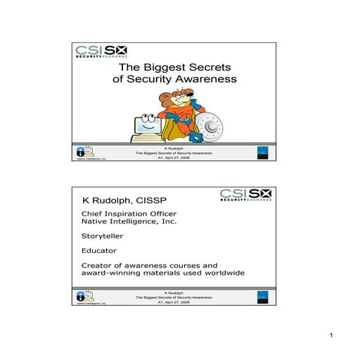 The Biggest Secrets of Security Awareness | PPT
