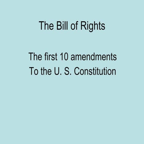 Bill of Rights | PPT