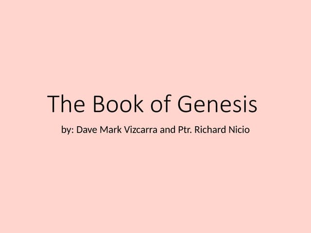 Genesis | PPT