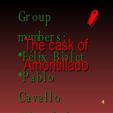 The Cask Of Amontillado | PPT