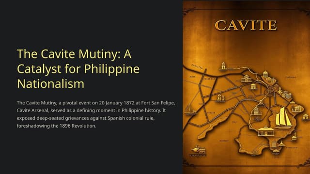 what happen in the cavity mutiny in philippines | PPTX