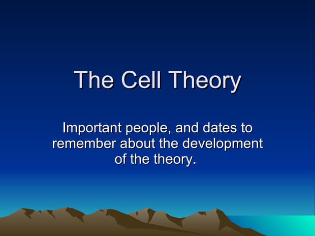 Cell Theory | PPT
