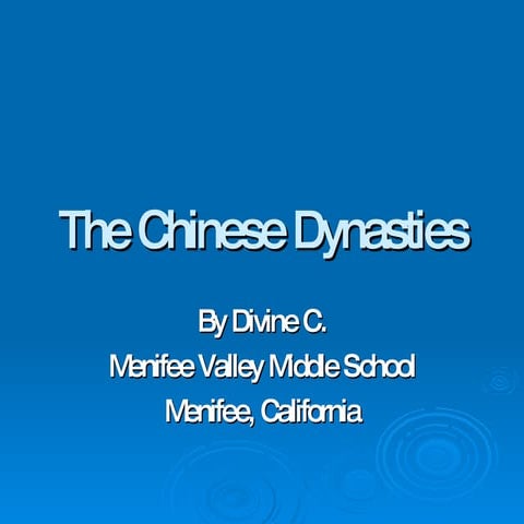 Chinese Dynasties | PPT