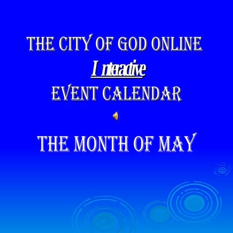 The City of God Calendar | PPT
