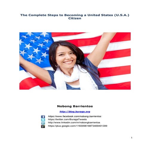 The Complete Steps to Becoming a United States (U.S.A.) Citizen | PDF