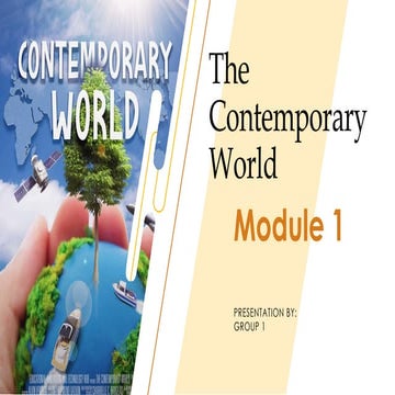 The Contemporary World - Topics 1-4 | PDF