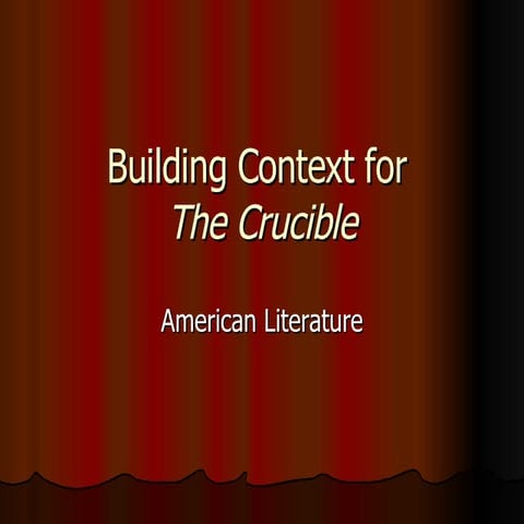 The Crucible | PPT