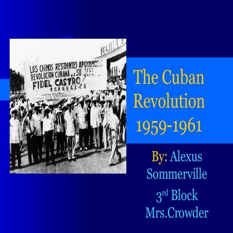 The Cuban Revolution | PPT