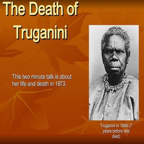 The Death Of Truganini | PPT