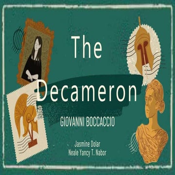 The story of The Decameron by Giovanni Boccaccio | PPTX