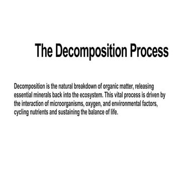 Decomposition in the ecosystem - an overview | PPTX