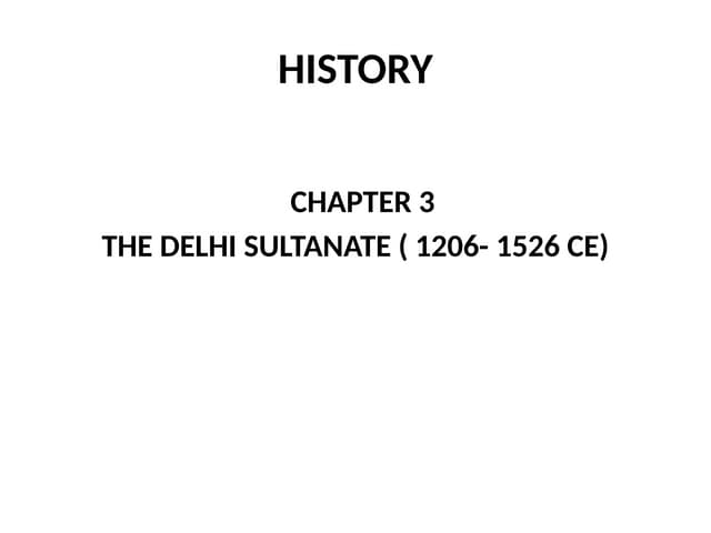 Delhi Sultanate | PPTX