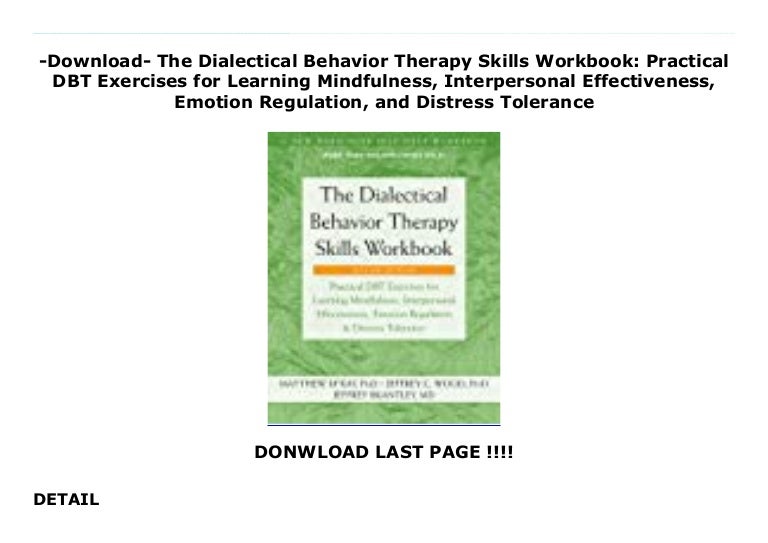 Dialectical Behavior Therapy Skills 101 Mindfulness Exercises