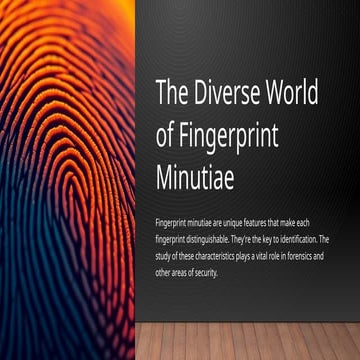 fingerprint characteristics | PPTX