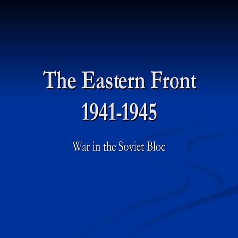 The Eastern Front | PPT