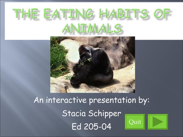 Herbivore, carnivore and omnivore animals | PPT