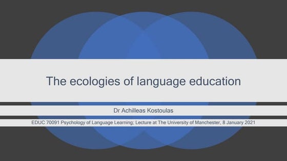 AFL7020 Language Teacher Education, Lecture 6: Presentation Practice Production | PDF