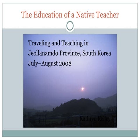Education Of A Native Teacher | PPT | World Cuisines | Food & Drink