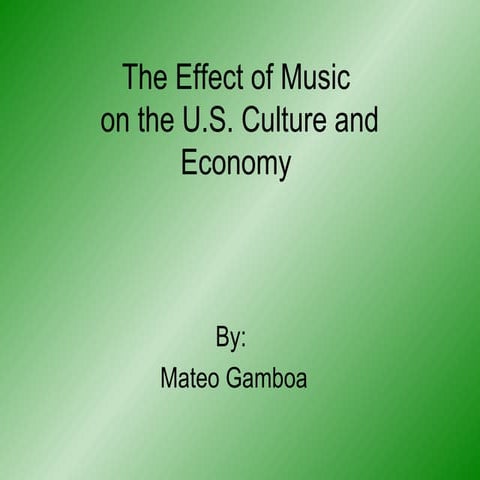 The Effect Of Music And The Recording Industry | PPT